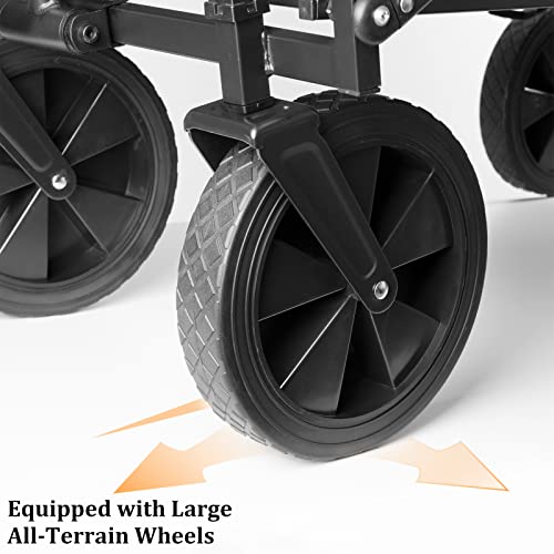 Nu Trendz Folding Wagon Cart, with All Terrainl Wheels, Heavy Duty Folding Wagon, Applies to Outdoor Camping