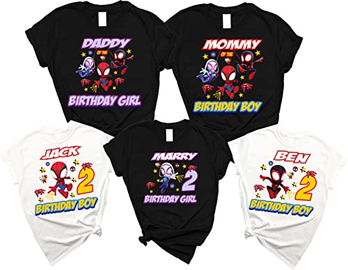Spider Birthday Shirt for Boys Birthday Girl, Spidey Custom shirt, Personalized shirt, custom family shirt