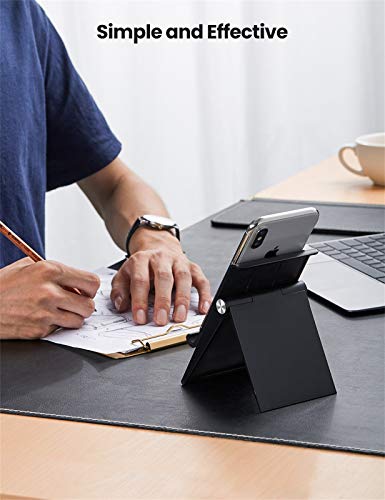 UGREEN Cell Phone Stand Holder Desk Adjustable iPhone Stand Small Foldable Portable Compatible with iPhone 14 13 12 Pro Max 11 SE, Samsung Galaxy Ultra S22 Black