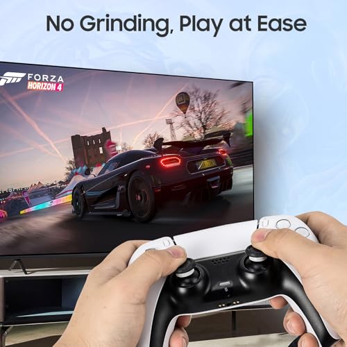 TiMOVO Joystick Protectors Silicone, 20 Pcs Invisible Elastic Joystick Protective Ring Compatible with PlayStation Portal/Steam Deck/ PS5/ PS4/ Xbox/ROG Ally/8 BitDo/Switch Pro Joystick, Black+White
