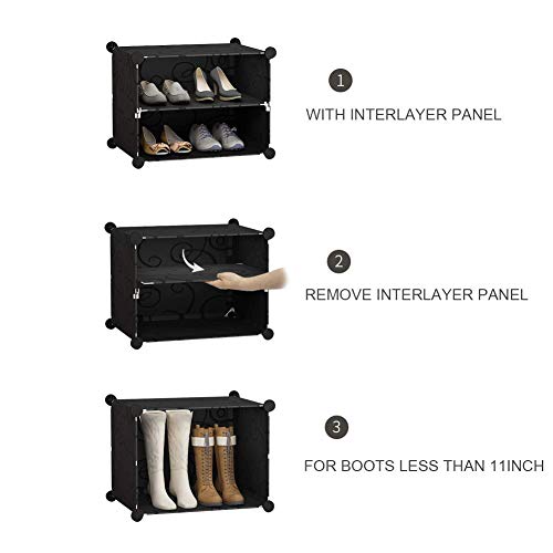 KOUSI Portable Shoe Rack Organizer 120 Pair Tower Shelf Storage Cabinet Stand Expandable for Heels, Boots, Slippers, 12 Tier
