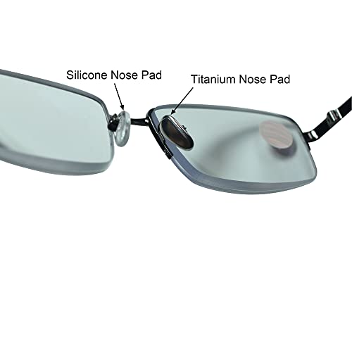 X-SHIYUN Eyeglasses Nose Pads,Titanium Nose Pads, for Metal Frames,Push in Repair Kit with Screws and Nose Pads for Glasses Anti Slip(Silvery 2 Pairs)