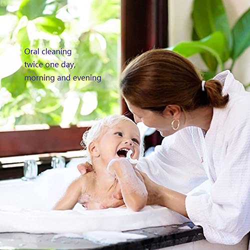 HGR 2Pcs Kids U- Shaped Toothbrush, Manual Toothbrush Oral Cleaning Tools for Children Training Teeth Cleaning Whole Mouth Toothbrush for Kids (Aged 2~6)