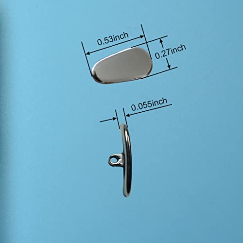 X-SHIYUN Eyeglasses Nose Pads,Titanium Nose Pads, for Metal Frames,Push in Repair Kit with Screws and Nose Pads for Glasses Anti Slip(Silvery 2 Pairs)