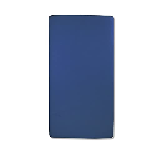 EXQ Home Fitted Baby Crib Sheets for Boys Girl, Standard Crib Mattress Sheet Soft Breathable Toddler Bed Sheets, Cozy Microfiber Toddler Cot Sheet (28x52x8in Navy Blue)