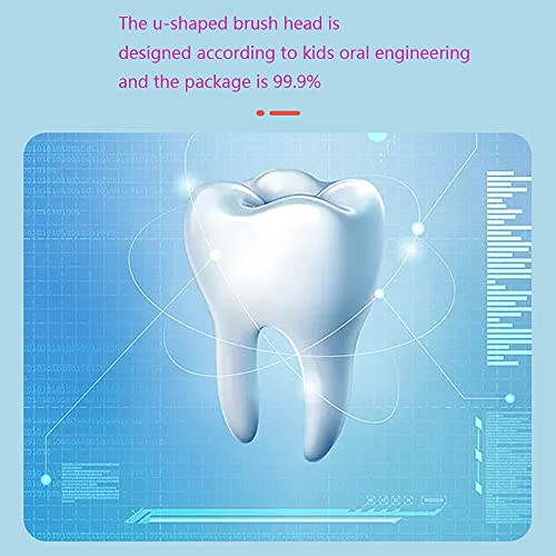 HGR 2Pcs Kids U- Shaped Toothbrush, Manual Toothbrush Oral Cleaning Tools for Children Training Teeth Cleaning Whole Mouth Toothbrush for Kids (Aged 2~6)