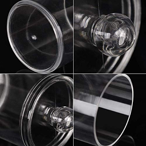 JANEMO Plastic Cotton Ball Holder,Clear Cotton Round Holder,Apothecary Jars with Lids,Cotton Swab Holder for Cotton Ball,Cotton Swab,Candy,Jewelry(10OZ)
