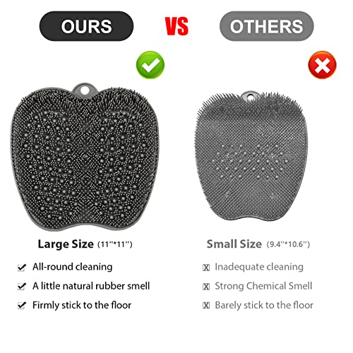 HONYIN XL Size Large Shower Foot Scrubber Mat - Cleans,Exfoliation,Massages Your Feet Without Bending, Foot Circulation & Relieve Tired Feet, Foot Scrubber for Use in Shower with Non-Slip Suction Cups