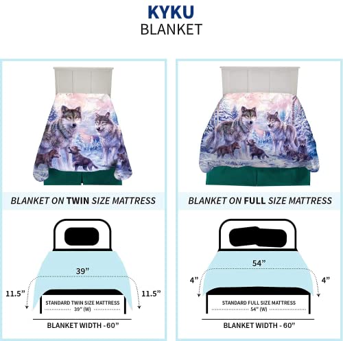 KYKU Blankets and Throws - Fleece Blanket Decorative for Adults and Kids Design Pretty Art Gift Home Decorative Living Room Sofa Hug Plush Soft Beding Nap Cozy Blanket