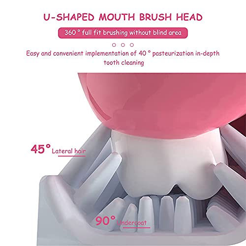 HGR 2Pcs Kids U- Shaped Toothbrush, Manual Toothbrush Oral Cleaning Tools for Children Training Teeth Cleaning Whole Mouth Toothbrush for Kids (Aged 2~6)