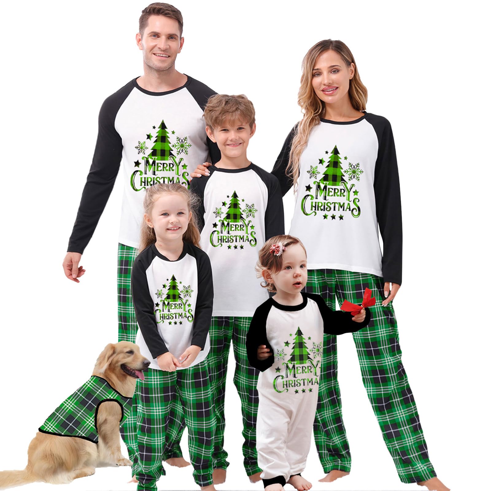 Awoscut Family Matching Pajamas Christmas Pjs Holiday Nightwear Sleepwear Sets Long Sleeve Pjs(S#697, Dad, XL)