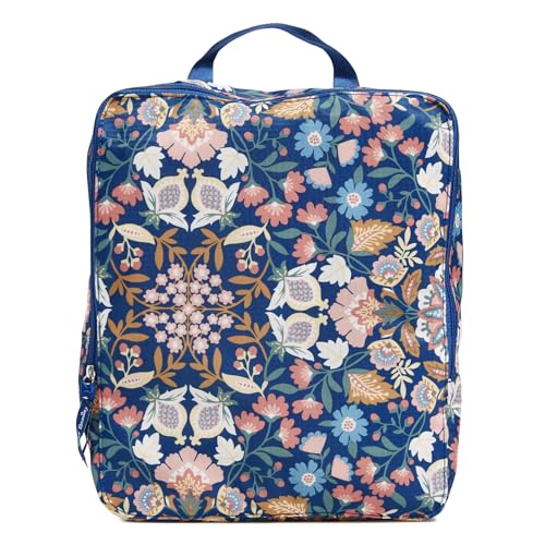 Vera Bradley Women's Compression Packing Cube 3-piece Set, Enchanted Mandala Blue, One Size