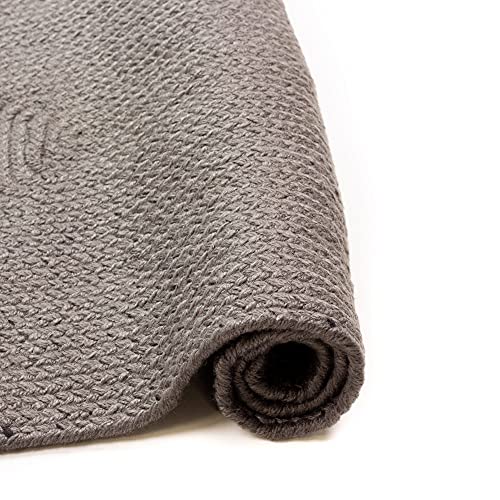 Super Area Rugs Lichfield Handmade Solid Reversible Indoor / Outdoor Braided Rug Charcoal Gray 2' x 3' Rectangle