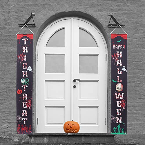 NOLITOY 7 Sets Sign Decor Home Banner Pendant Festival Haunted Couplet Decoration Treat Halloween Spider Party Web Indoor Trick Decorations Creative Delicate Hanging Outdoor Scene Front