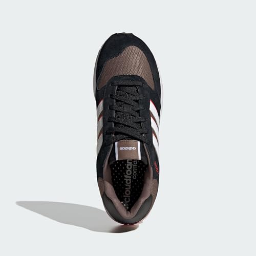 adidas Men's Run 80s Sneaker, Earth Strata/White/Bright Red, 8.5