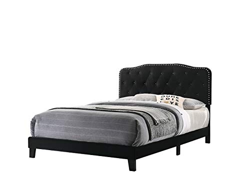 Best Quality Furniture B102-FB Bedframe, Full, Black