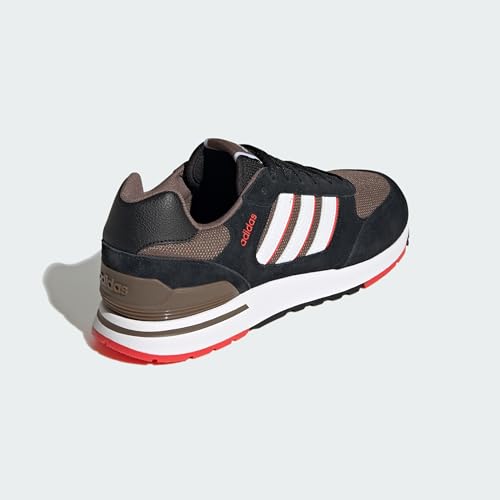 adidas Men's Run 80s Sneaker, Earth Strata/White/Bright Red, 8.5