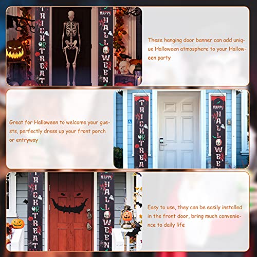NOLITOY 7 Sets Sign Decor Home Banner Pendant Festival Haunted Couplet Decoration Treat Halloween Spider Party Web Indoor Trick Decorations Creative Delicate Hanging Outdoor Scene Front