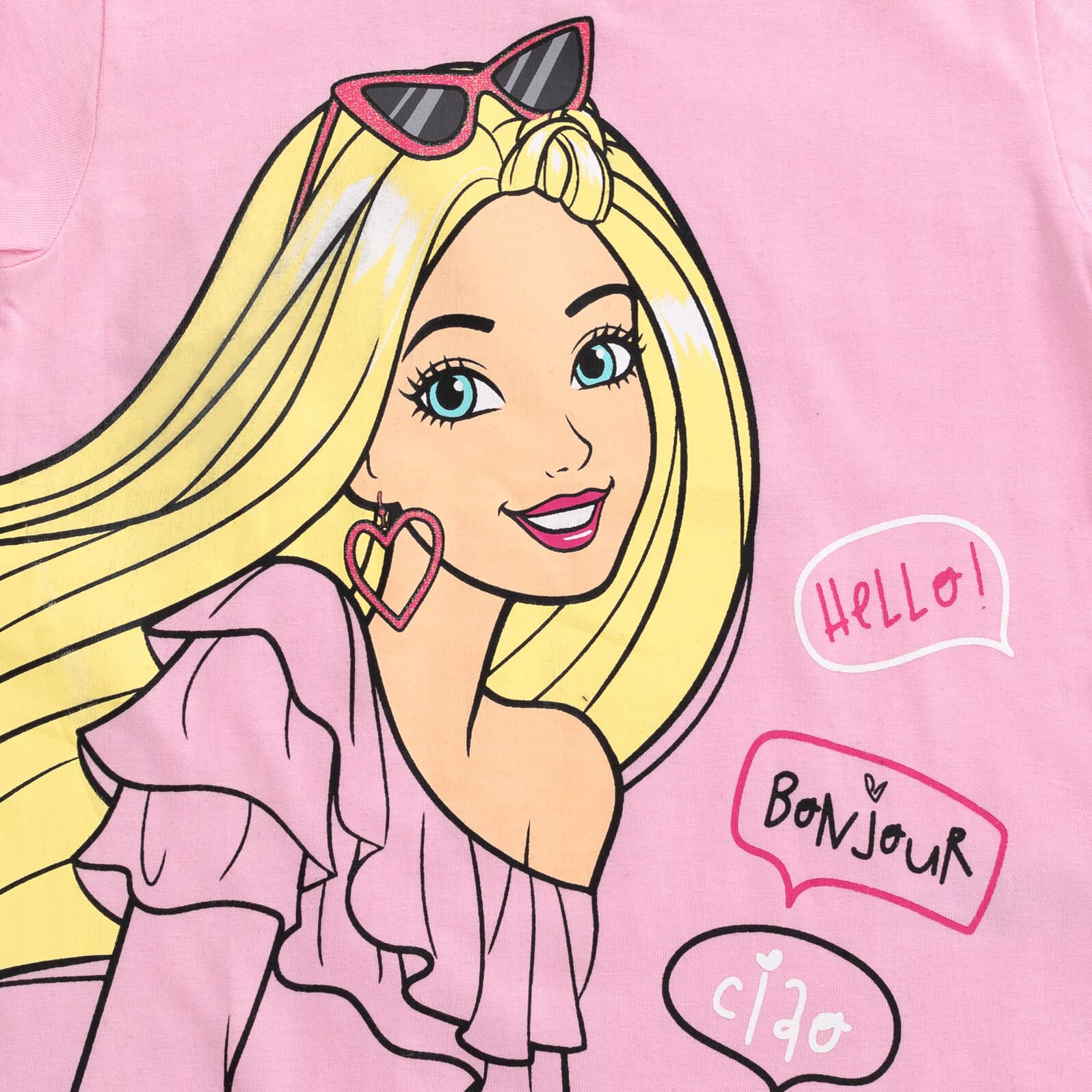 Barbie Toddler Girls 3 Pack T-Shirts Pink/Black 4T