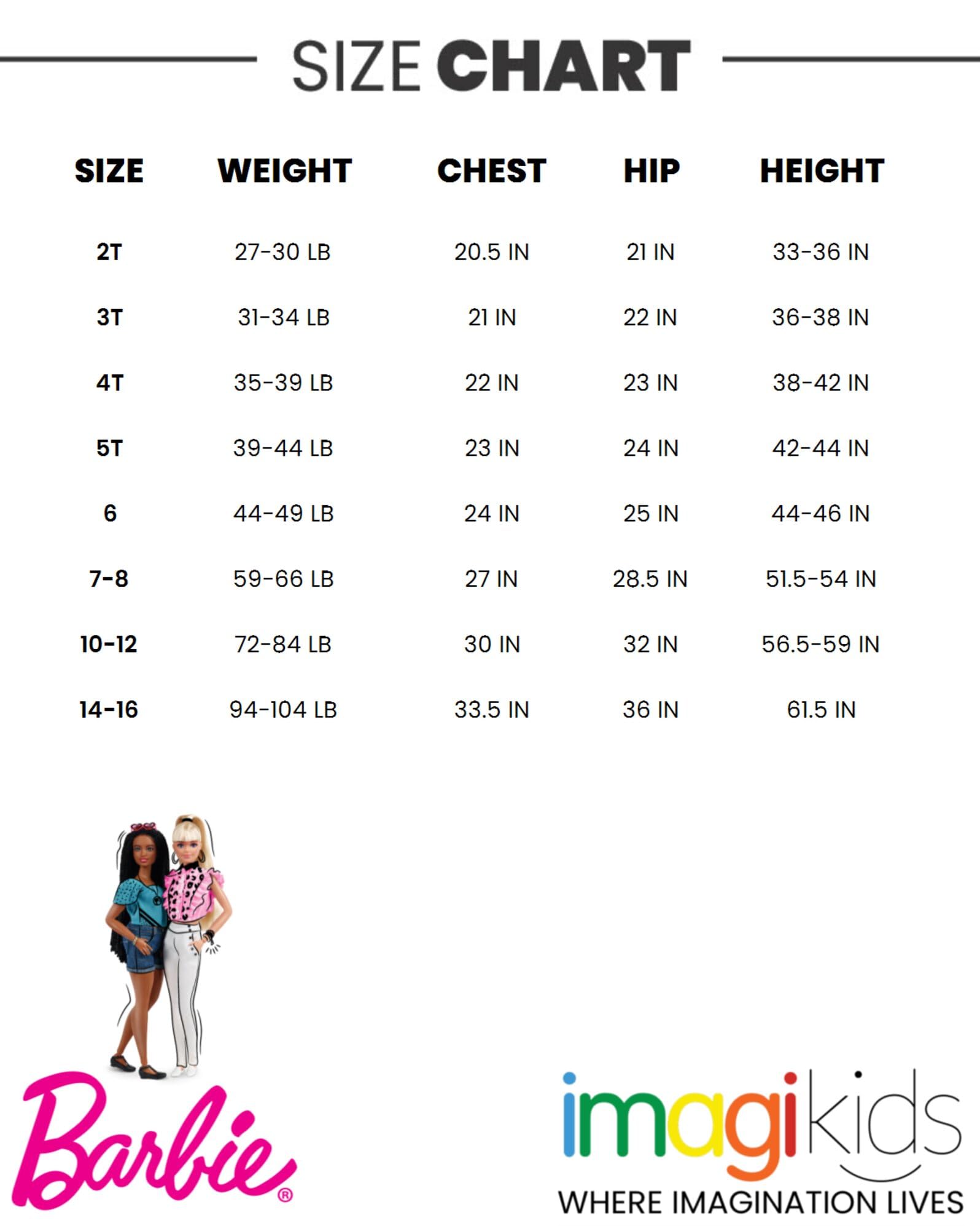 Barbie Toddler Girls 3 Pack T-Shirts Pink/Black 4T