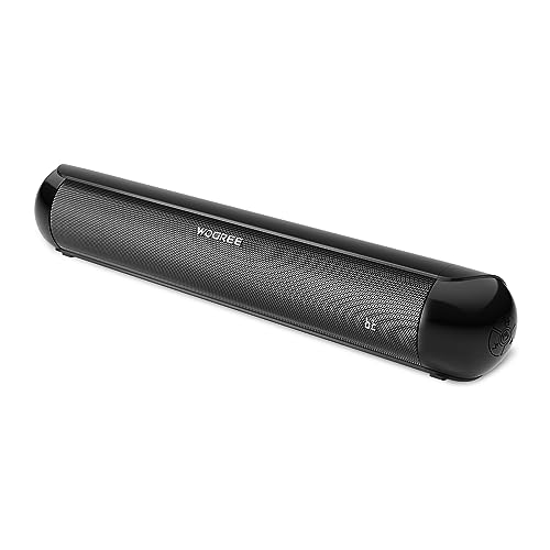 wogree 16 Inches Mini Bluetooth 5.0 TV Speakers Soundbar, Small Sound Bars for TV, with LED Display for Bedroom, Living Room, Kitchen and Other Small Space