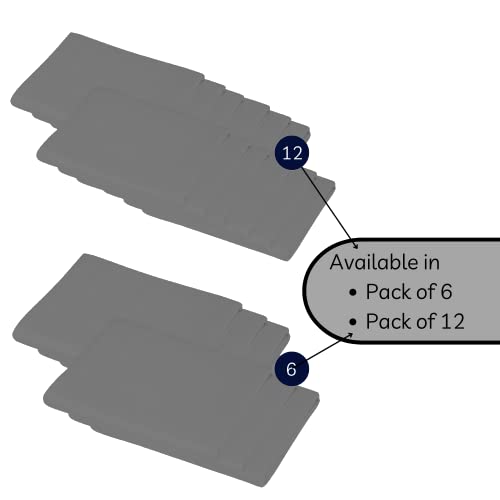 Clovefry Toddler and Preschool Cot Sheets - Daycare/Pre-School Cot Sheet - Corner Elastic Loops - Cot Bed Fitted Sheet - Poly Cotton Surface Set of 6 (22" W X 52" L) - Dark Grey