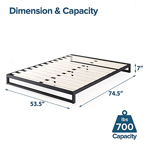 ZINUS Trisha Metal Platforma Bed Frame / Wood Slat Support / No Box Spring Needed / Easy Assembly, Full