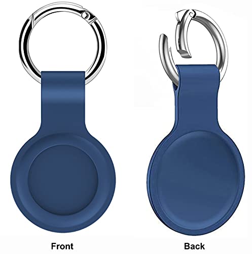 Apple AirTag Silicone Case, Protective Cover with Keychain Hook, Safety and Anti-Lost, Key Tracker Shockproof Protector Skin Cover