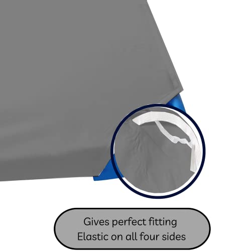 Clovefry Toddler and Preschool Cot Sheets - Daycare/Pre-School Cot Sheet - Corner Elastic Loops - Cot Bed Fitted Sheet - Poly Cotton Surface Set of 6 (22" W X 52" L) - Dark Grey