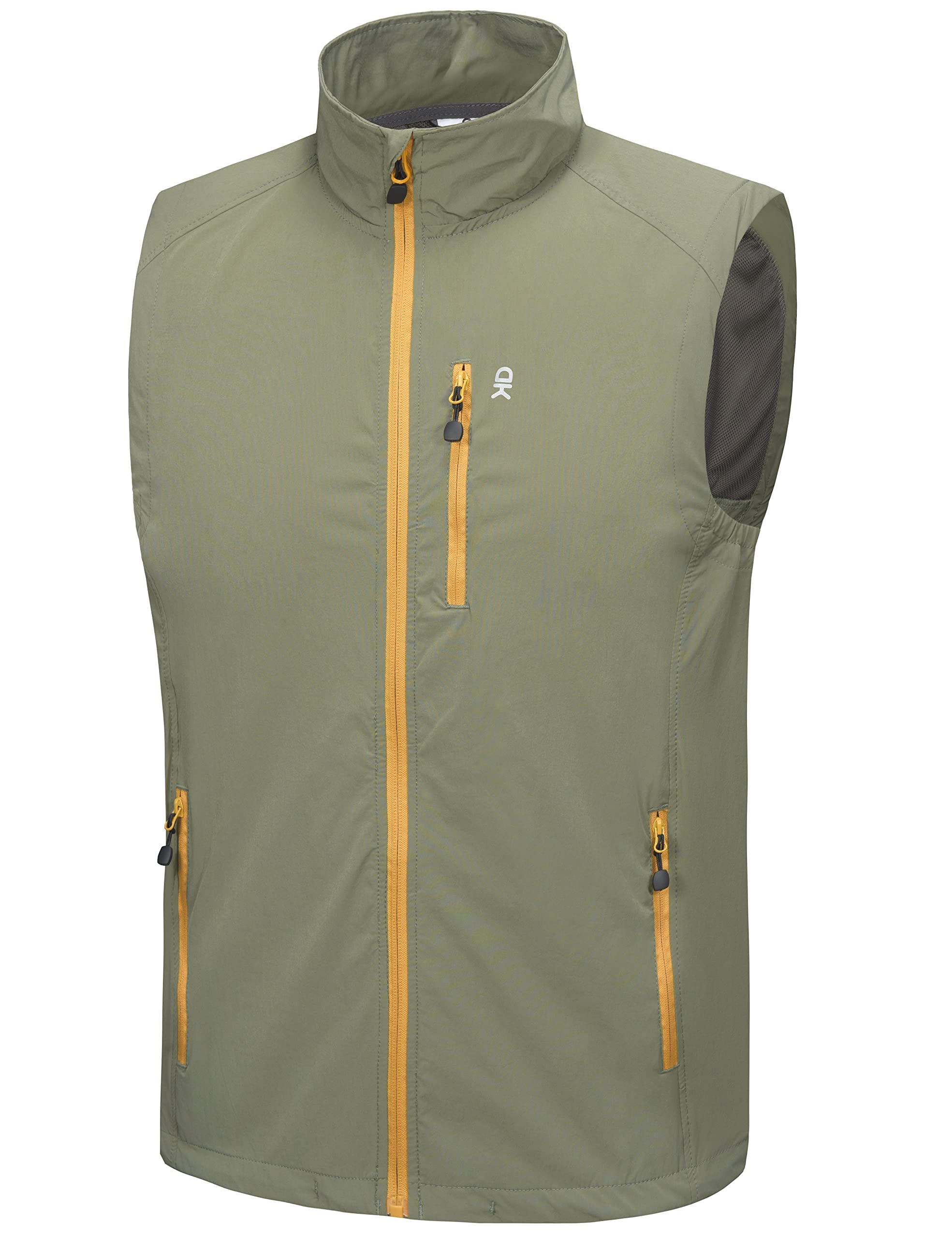 Little Donkey Andy Men's Quick Dry Vest Sleeveless Summer Stretchy Windproof Jacket for Golfing Cycling Running Laurel Oak S