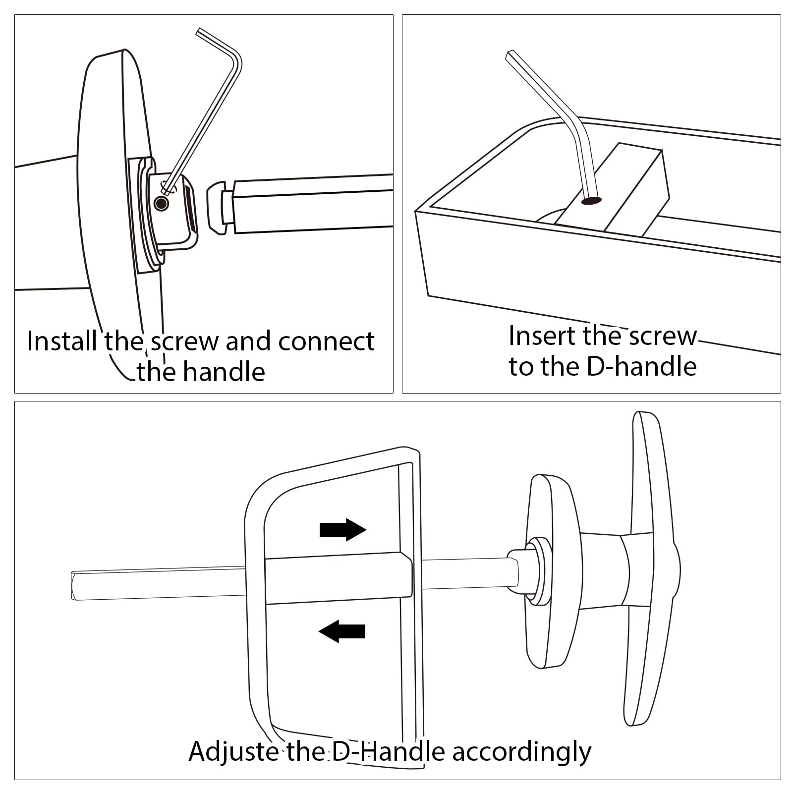 Shed Door Latch T-Handle Lock Kit with 5 Keys,BTEOBFY 5-1/2" Stem Storage Barn Shed Door Hardware Lock Set for Playhouses, Chicken Coops,Camper (Black)