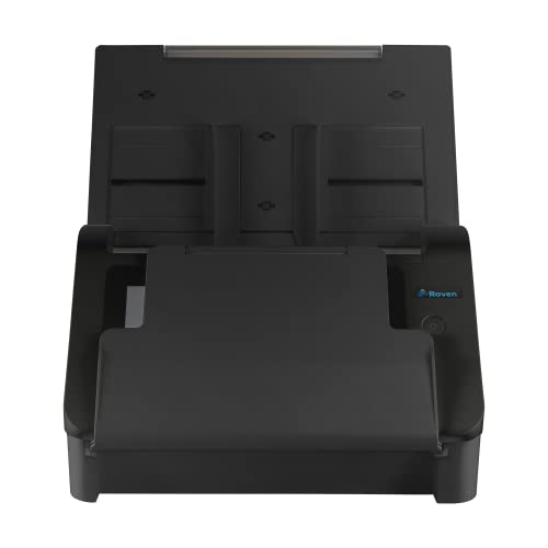Raven Original Document Scanner - Huge Touchscreen, Color Duplex Feeder (ADF), Wireless Scanning to Cloud, WiFi, Ethernet, USB, Home or Office Desktop (2nd Gen) (Renewed)