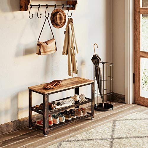 Rolanstar 3-Tier Shoe Rack Bundle Wall Mounted Coat Rack