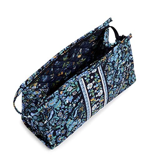 Vera Bradley Women's Cotton Trapeze Cosmetic Makeup Organizer Bag, Dreamer Paisley - Recycled Cotton, One Size