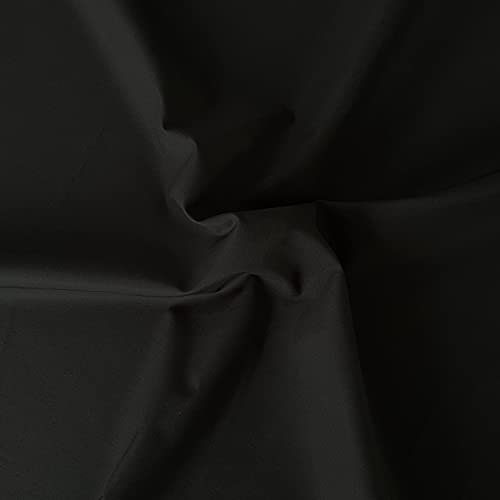 Generic Solid Black Cotton Fabric by The Yard Sewing Quilting Combed Cotton Broadcloth 5 Yard