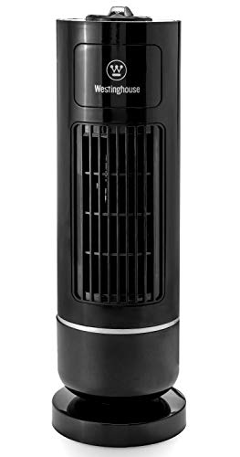 Westinghouse 12'' Personal Tower Fan - Space Saving Compact Design with Oscillating Function