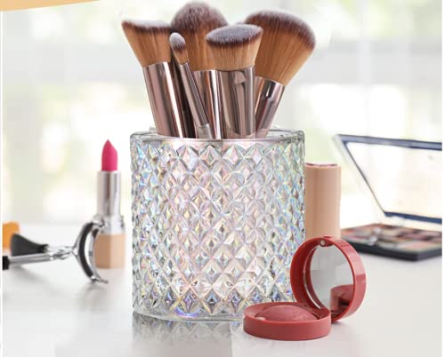 LUXETA Multi-Use Luxury Glass Apothecary Jars Embossed Candle Making Containers with Lids Home Décor Organizer for Vanity Kitchen Living Bathrooms Candy jar Decorative Votive Holders.4 Pcs -10 oz.