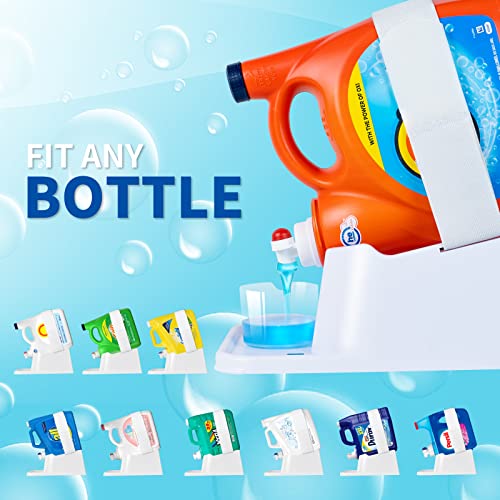 Detergent Laundry Cup Holder for Dispensing Soap, Drip Cather with Angled Downward for Easy Pouring from Big Containers - 12"x8.2"x5.5" (2 Pack)
