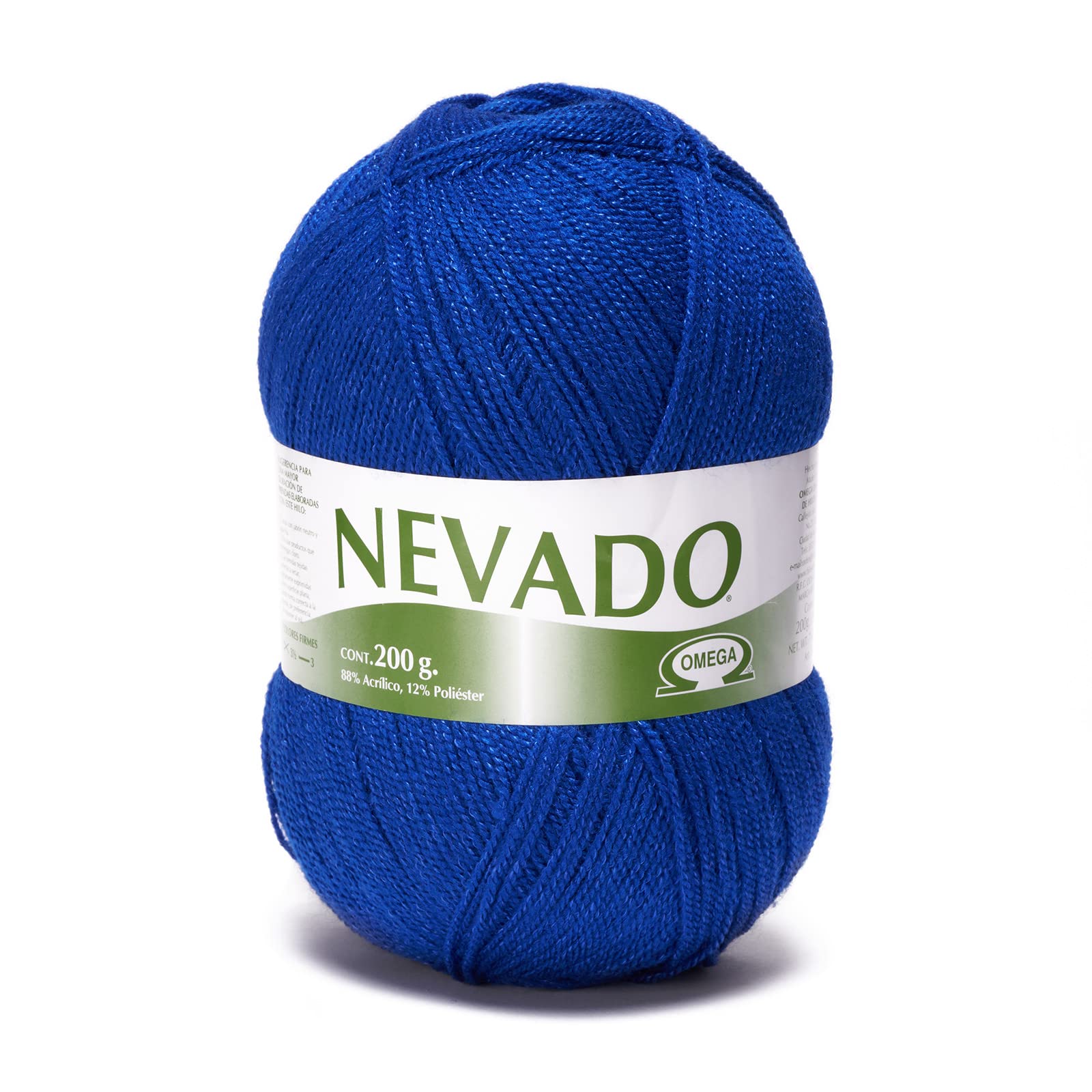 NEVADO [200grs] by Omega - Soft and Warm Knitting Yarn - Color 52-Royal Blue_68