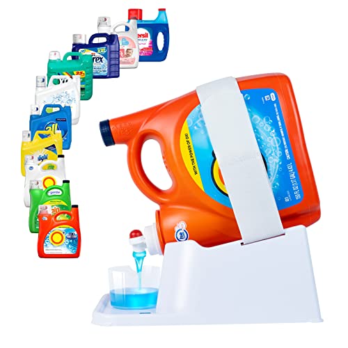 Detergent Laundry Cup Holder for Dispensing Soap, Drip Cather with Angled Downward for Easy Pouring from Big Containers - 12"x8.2"x5.5" (2 Pack)
