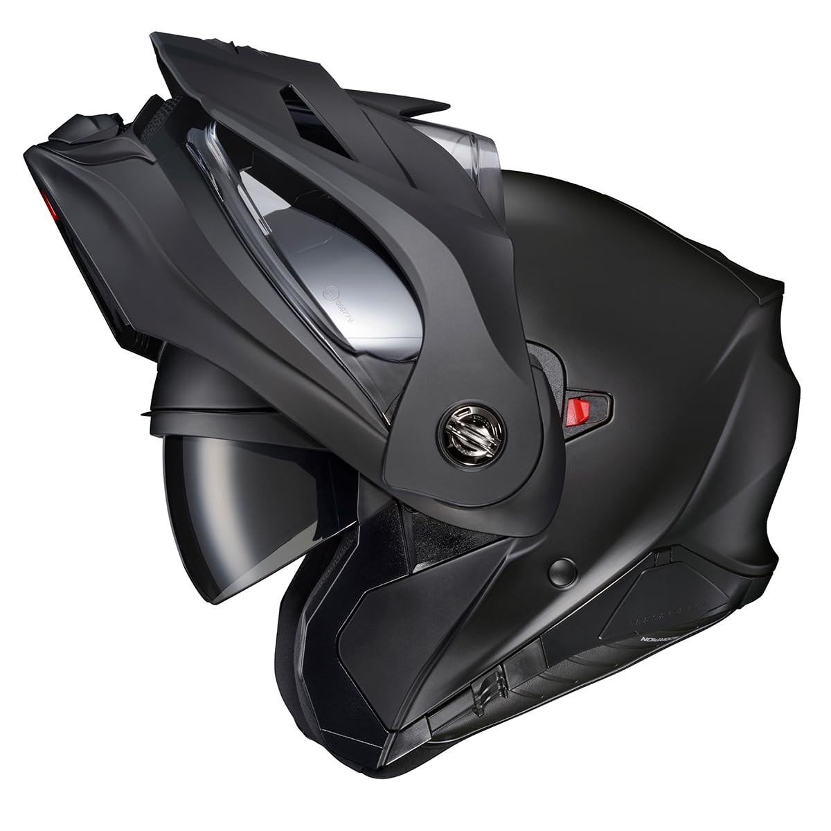 ScorpionEXO AT960 Modular Adventure Street Adult Motorcycle Helmet with Bluetooth Ready Speaker Pockets DOT ECE Approved (Solid Matte Black Medium)