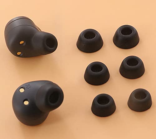 BLUEWALL Ear Tips Eartips Earbuds Tips Ear Cushion for Jabra Elite 85t Active 85t Earbuds, Fit in Charging Case Earbud Covers Tips for Jabra 85t, S/M/L, 6 Pairs, Black