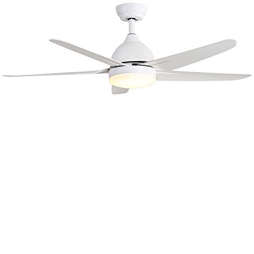 FINXIN Indoor Ceiling Fan Light Fixtures White Remote LED 52 Ceiling Fans For Bedroom,Living Room,Dining Room Including Motor,5-Blades,Remote Switch (5-Blades)