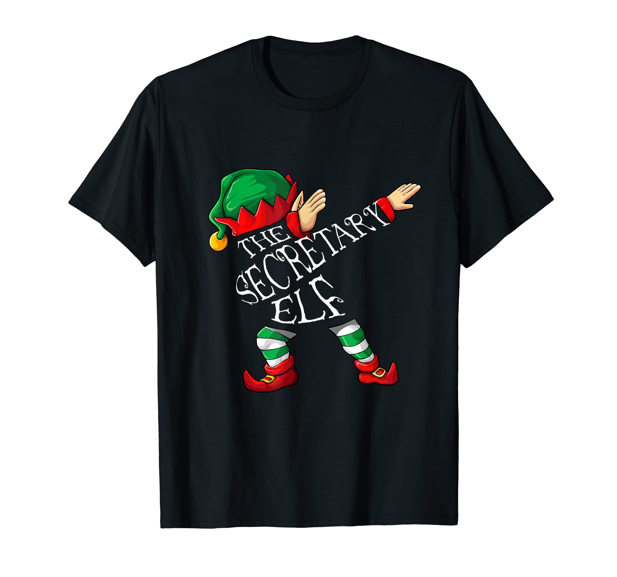 Dabbing Secretary Elf Christmas T-Shirt