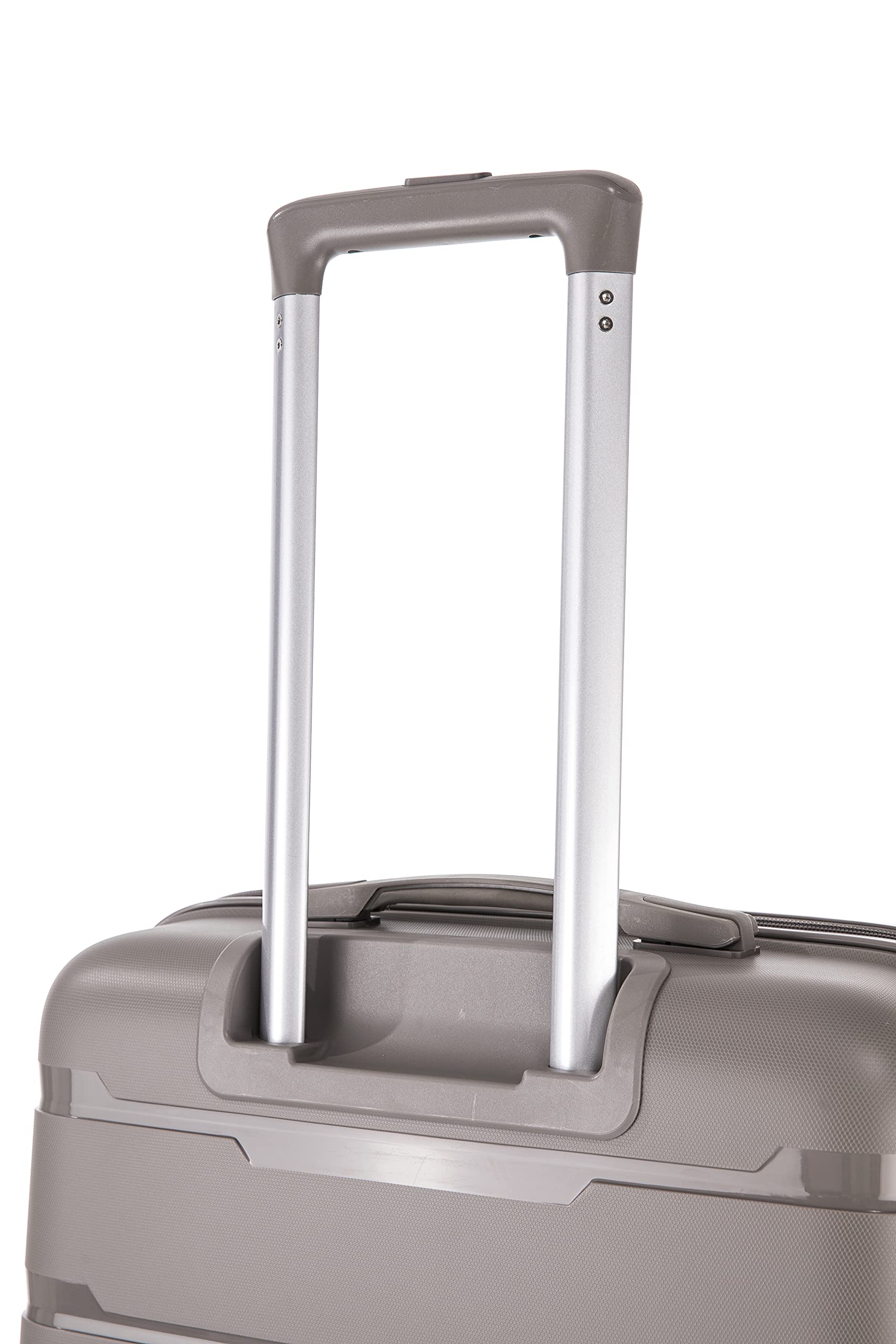 Rockland Pasadena Hardside Spinner Wheel Luggage, Silver, 19", 23", 27"