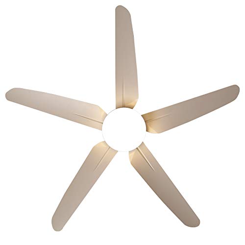 FINXIN Indoor Ceiling Fan Light Fixtures White Remote LED 52 Ceiling Fans For Bedroom,Living Room,Dining Room Including Motor,5-Blades,Remote Switch (5-Blades)