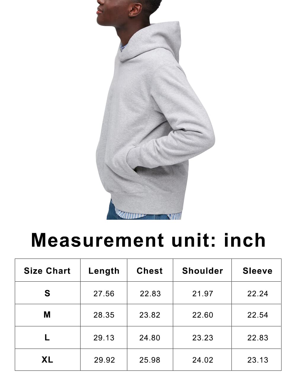 Hatant Mens Hoodie with Side Pockets Heavyweight Plush Fleece Pullover Hoodie for Men Winter Men's Athletic Sweatshirt Cotton Oversized Sweatshirt for Men Gym Workout Tops HS-XL A-black