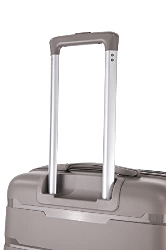 Rockland Pasadena Hardside Spinner Wheel Luggage, Silver, 19", 23", 27"