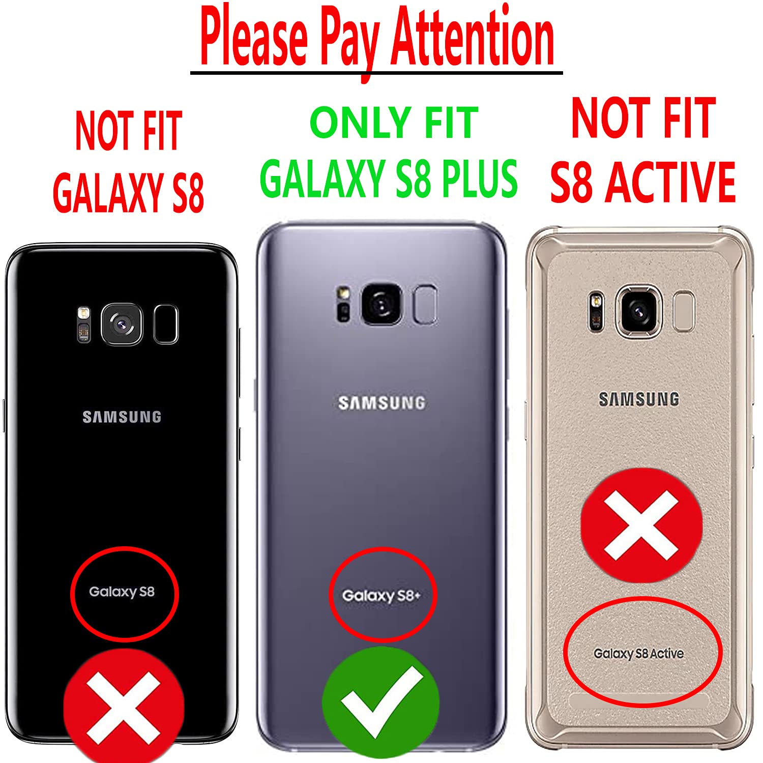 STARSHOP Samsung Galaxy S8 Plus Case, with [Tempered Glass Screen Protector Included] Military Grade Shockproof Dual Layer Protective Phone Cover with Metal Ring Kickstand - Navy