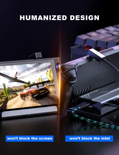 YYDSTDK M.2 Steam Deck Dock, Steam Deck Docking Station with 2TB M.2 Card Slot, HDMI 2.0 4k@60Hz, Gigabit Ethernet, 2 USB 3.0 Port, USB 2.0 Port and USB-C PD Port, Accessories for Stream Deck